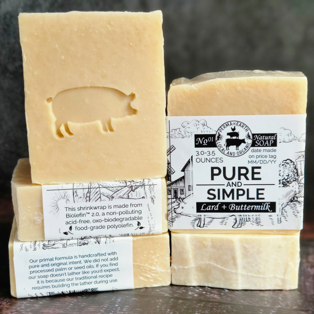 Pure and Simple – Lard and Buttermilk Soap – PERMA∞EARTH